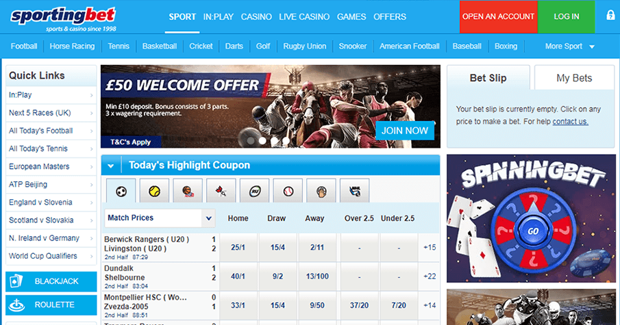 SportingBet Review 2020 - £50 FREE Welcome Offer